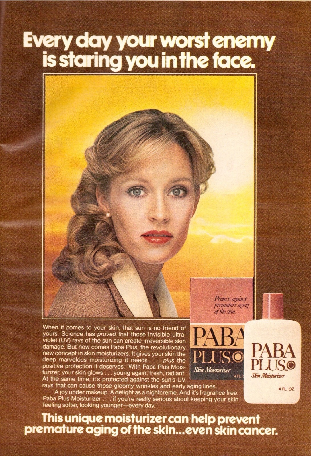 1980 Paba Plus Skin Moisturizer Sunscreen Lotion Sexy Blonde Vintage ...