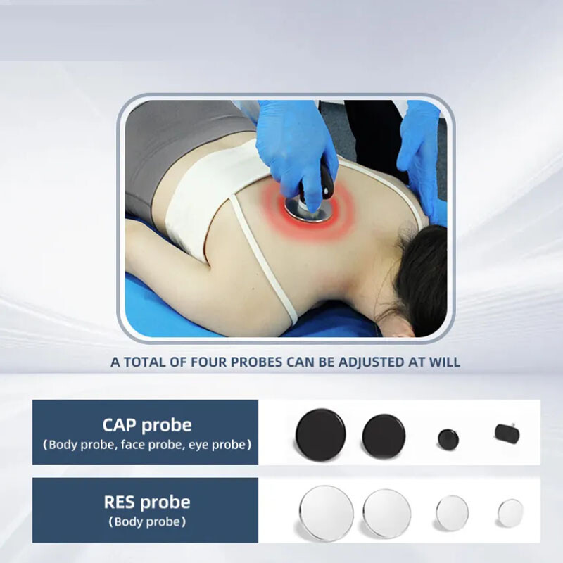 448K Tecar Therapy Diathermy Machine Body Pain Relief Sport Injury Skin ...