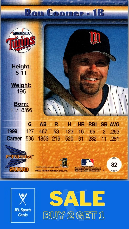 2000 Pacific Prism #82 Ron Coomer | eBay