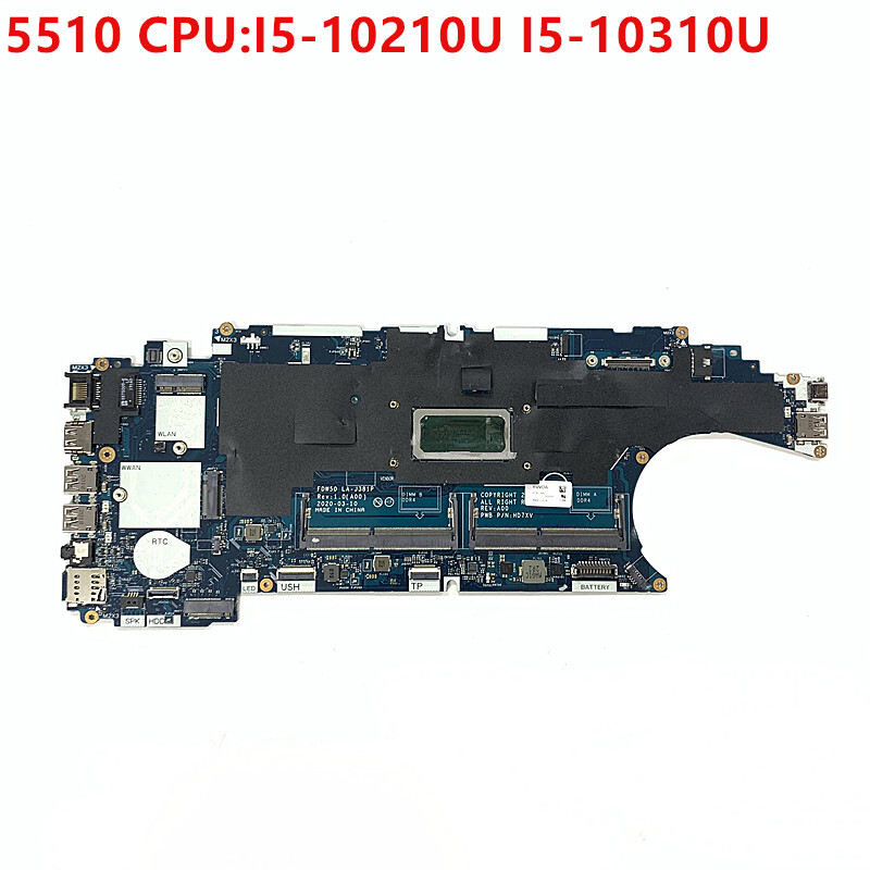 FDW50 LA-J381P For Dell 5510 CPU:I5-10210U SRGKY SRGKX I5-10310 CN ...
