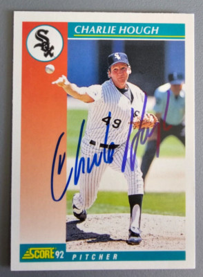 1992 Score #302 Charlie Hough Autographed Chicago White Sox Card ...
