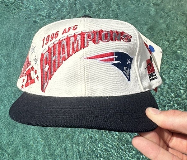 1996 Patriots AFC Champions Sports Specialties Shadow Proline SnapBack ...
