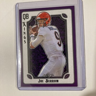2024 Leaf QBK-8 QB Kings Purple Joe Burrow Cincinnati Bengals | eBay