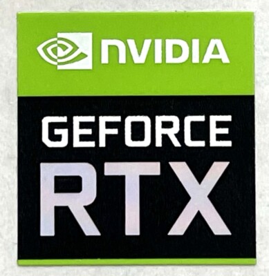 1 pcs original Nvidia GeForce RTX Sticker Case Badge Label Logo 17mm x ...