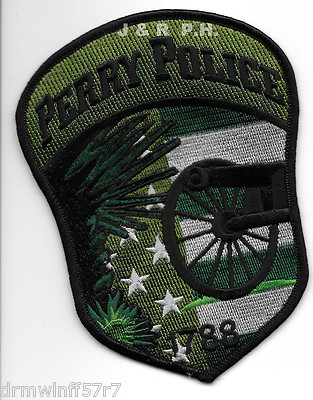 Perry Police subdued- 1788, SC (4" x 5" size) shoulder police patch ...