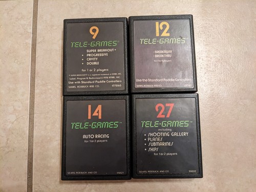 Atari 2600 Sears Tele-Games Video Game Cartridges - Lot of 4 | eBay