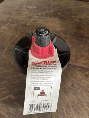 Test Titan Mechanical test plug 4" #882-4 New Drain Plug | eBay