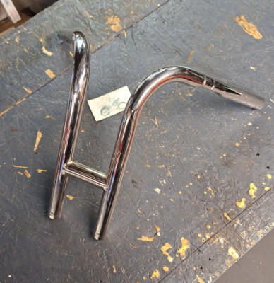 Harley TC Bros Rabbit Handlebars 1" Chrome Chopper Dimpled Ironhead ...