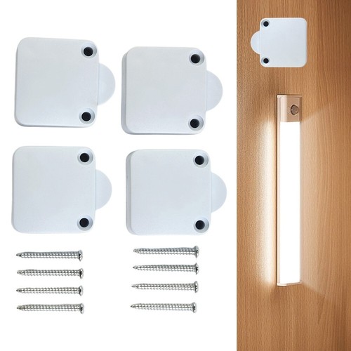 4pcs Pantry Switch/For Cupboard Cabinet Door Light Closet White ...