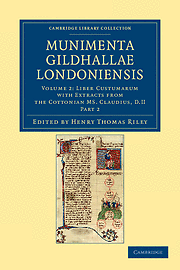 NEW BOOK Munimenta Gildhallae Londoniensis - Liber Albus, Liber ...