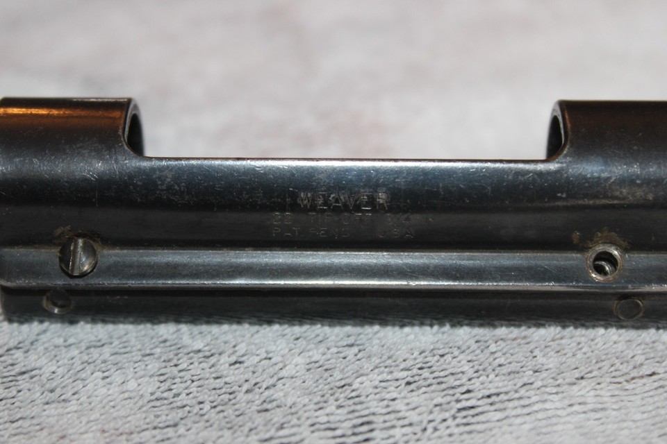 Vintage Weaver .22 Tip Off Scope Mount - Rings & Screws For 3/4" Tube ...
