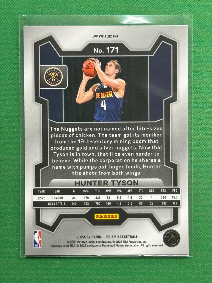 2023-24 Panini Prizm Basketball Prizms Silver Parallel #171 Hunter ...