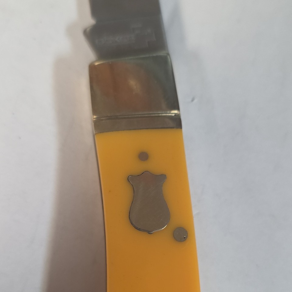 Boker Plus Vintage Series Yellow Lockback Folding Pocket Knife | eBay