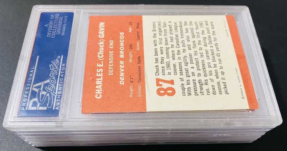 1963 FLEER PSA BIG LOT Football Mumley Stinnette Scarpitto + More LOWER ...