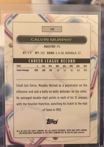 Calvin Murphy Numbered Card 2023-24 Topps Cosmic Chrome - 026/149 | eBay