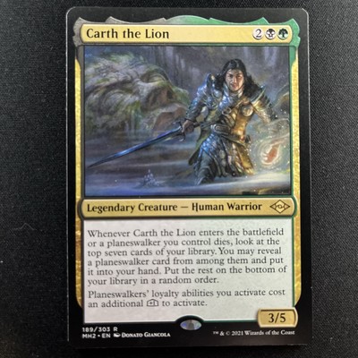 CARTH THE LION 189/303 MAGIC: THE GATHERING MODERN HORIZONS 2 MH2 RARE ...