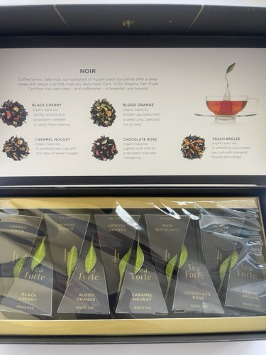Tea Forte Noir Organic Black Teas 10 Count Pyramid Infuser Bags Exp ...