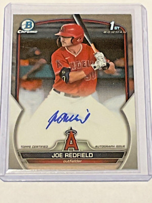 2023 Bowman Chrome Joe Redfield Chrome 1st Auto- #CDA-JRE Angels 1st RC ...