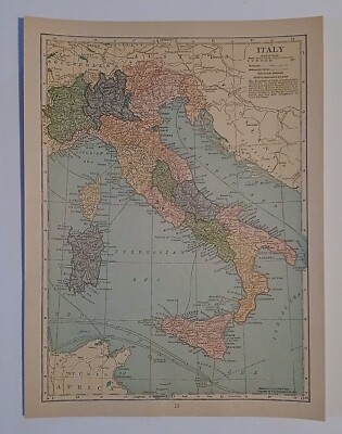 Pre-1900 - Atlas Map Of Italy
