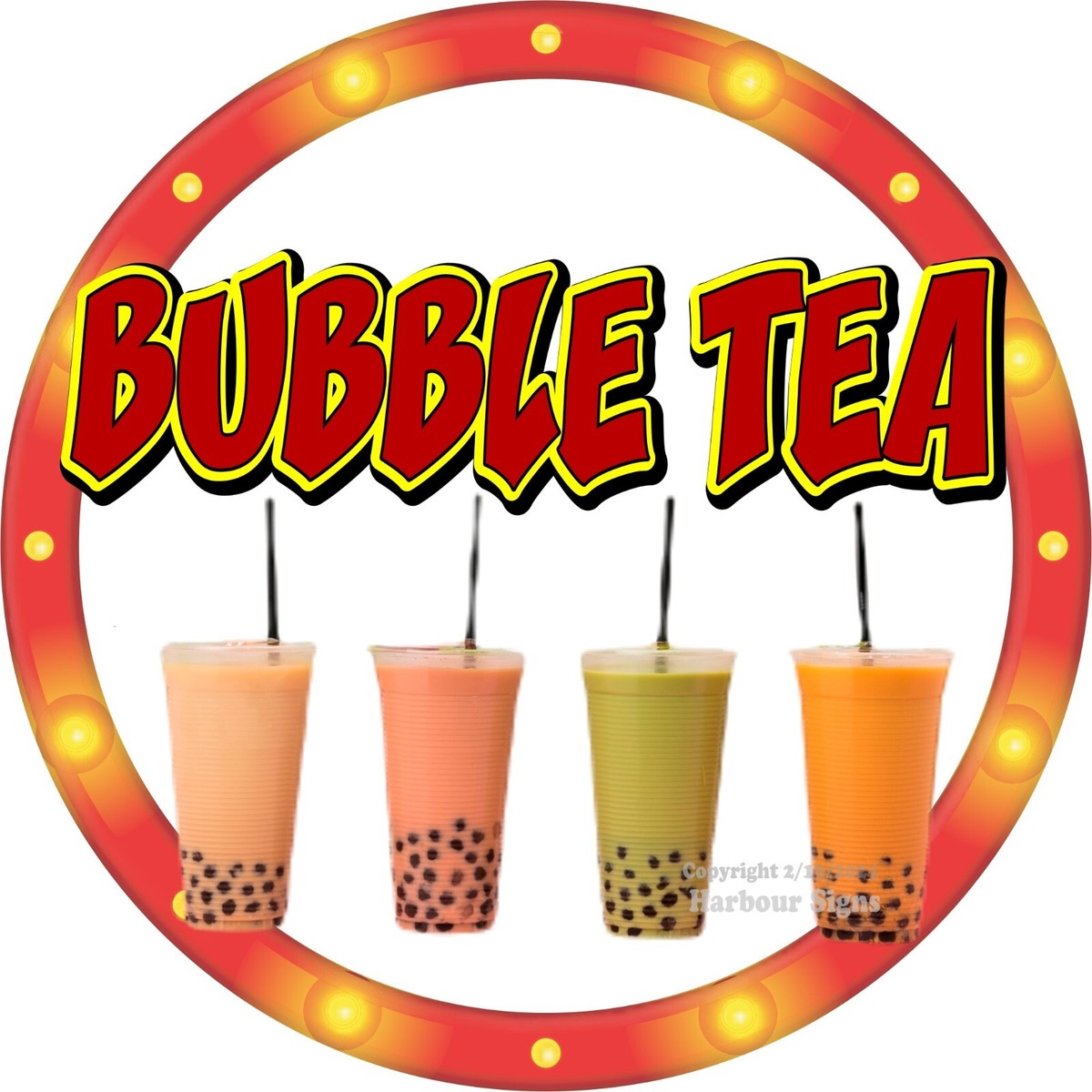 Bubble Tea Bar Iced Tea Drinks Concession Restaurant Food Truck Vinyl ...