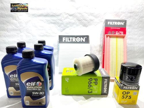 KIT TAGLIANDO RENAULT CLIO IV 4 CAPTUR 1.5 DCI 5L OLIO ELF C4 5W30 + 4 ...