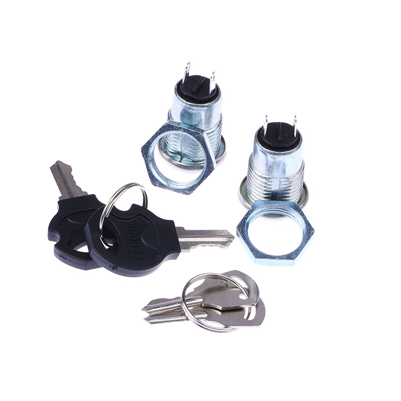1 Set 12mm Stainless Steel Electronic Key Switch Phone Lock S1203 2PIN ...