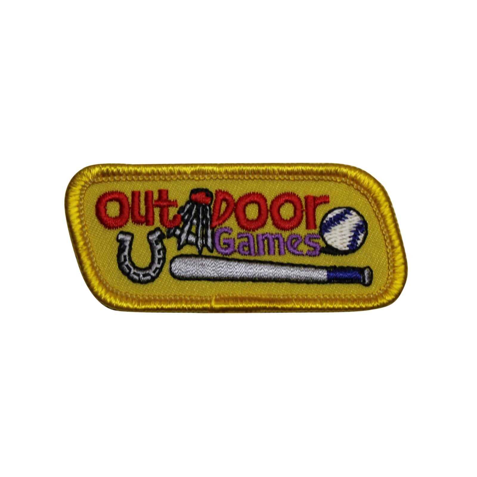 Outdoor Games Embroidered Iron On Patch - Summer Fun Boys Girls 129-X ...