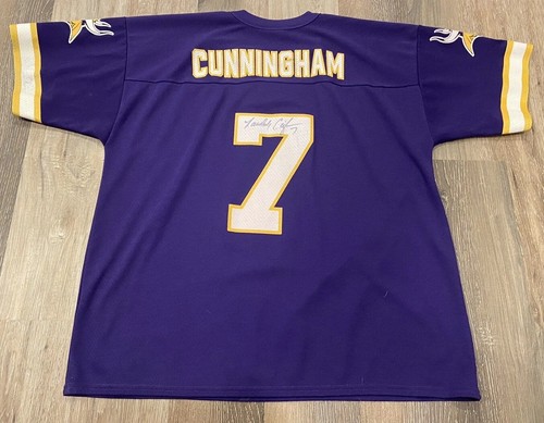Autographed Randle Cunningham Minnesota Vikings Purple NFL SZ XL Logo ...