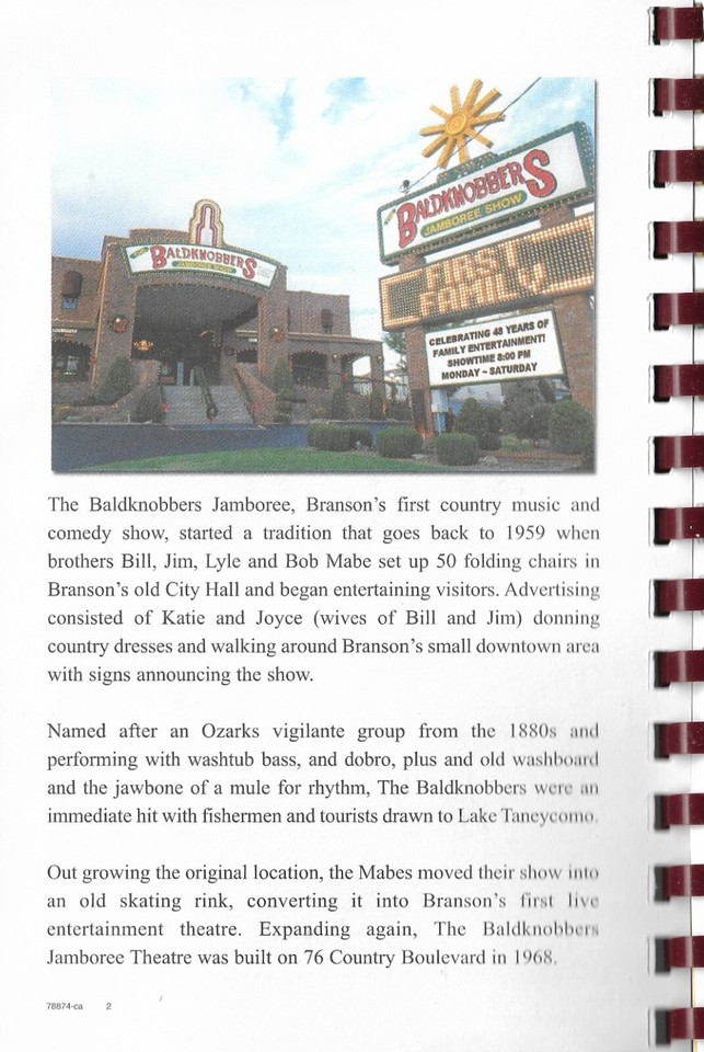 BALDKNOBBERS JAMBOREE SHOW: The Mabe Family Favorite Recipes Cookbook ...