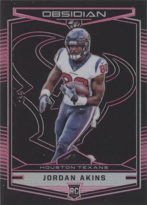 2018 Panini Obsidian - Jordan Akins #188 Electric Etch Purple /75 (RC ...