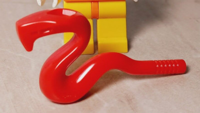 New LEGO Snake COBRA Red Solid Color Raised Up Rattler Tail Fangs ...