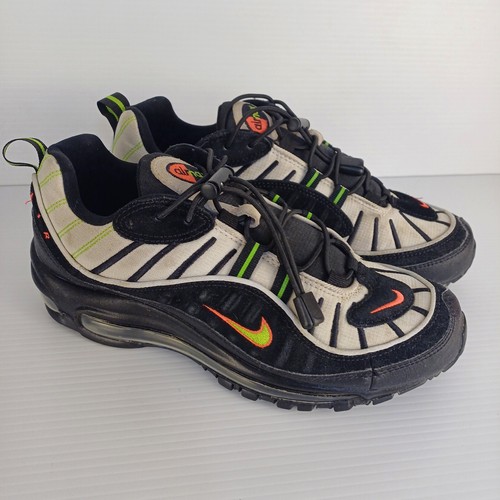 Nike Air Max 98 Highlighter Black Platinum Orange Volt 640744-015 Mens ...