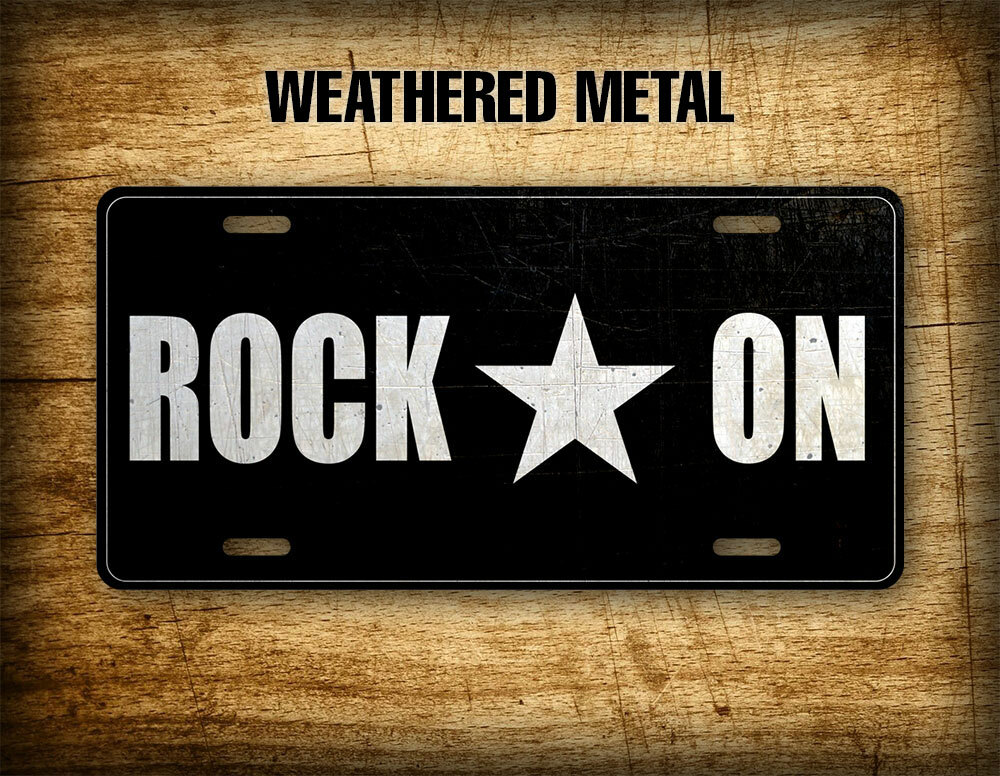 Customized Rockstar Styled License Plate Textured Rock On Auto Tag | eBay