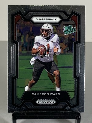 2024 Panini Prizm Draft Picks Cameron Ward #199 Rated Prospect RC Miami ...