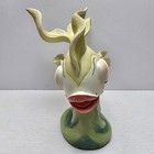 Anthropomorphic Yellow Kissy Glitter Fish Big Lips Resin Sculpture ...
