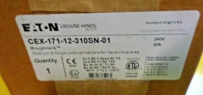 EATON ROUGHNECK SINGLE POLE CONNECTOR CEX-171-12-310SN-01 30A 240V | eBay