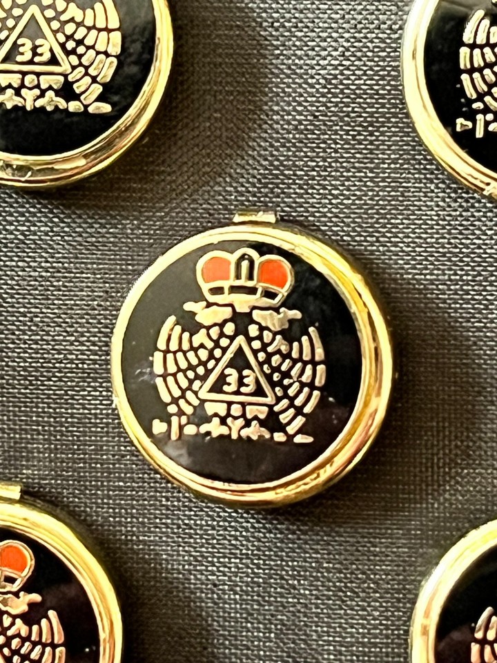 Masonic Button Covers Tuxedo Square Compass Past Master York Rites ...