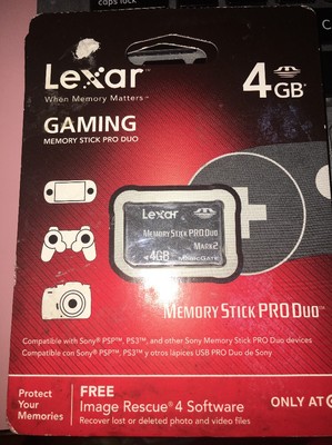Lexar 4GB Memory Stick Pro Duo Mark 2 for PSP Import JAPAN Video Game ...