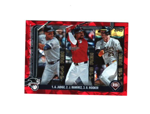 2025 Aaron Judge, J Ramirez, B Rooker Topps Red Diamante RBI Leaders ...