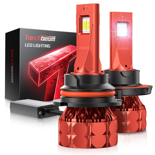 2PCS Torchbeam T7 9007 LED Headlight Bulb Conversion Kit 6500K White ...