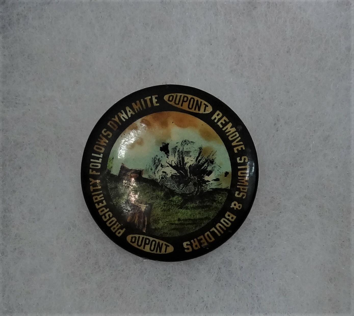 Dupont Prosperity Follows Dynamite Celluloid Pinback, 1 1/4" | eBay