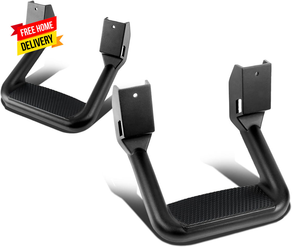 Universal Side Step for Pickups & Trucks, Aluminum, Black Coated, Set ...