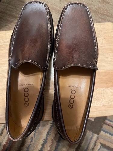 ECCO BROWN EXTRA WIDE MOC II DRIVING MEN LOAFERS SIZE EU 43 US 9 $160 | eBay