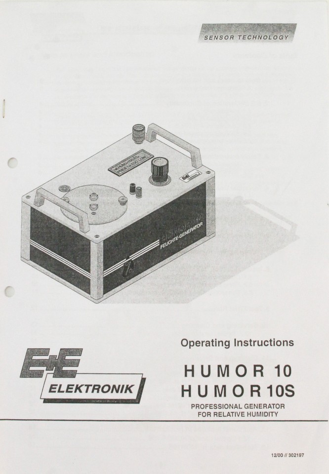 10735 E+E ELEKTRONIK HUMIDITY GENERATOR W/ HI-END HUMIDITY CALIBRATION ...