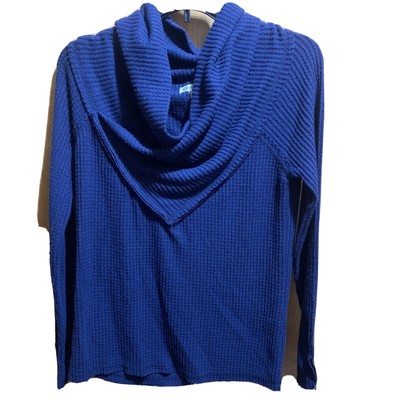 NWT Democracy Women’s Small Navy Blue Cowl Neck Long Sleeve Sweater | eBay