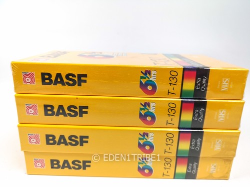 4 BASF Extra Quality T-130 VHS Video Tape 6-1/2 hours New Sealed Blank ...
