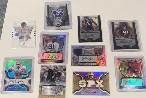 NFL FOOTBALL 10 CARD LOT AUTO #/199 ROOKIE Autograph 2007 RC Refractor ...