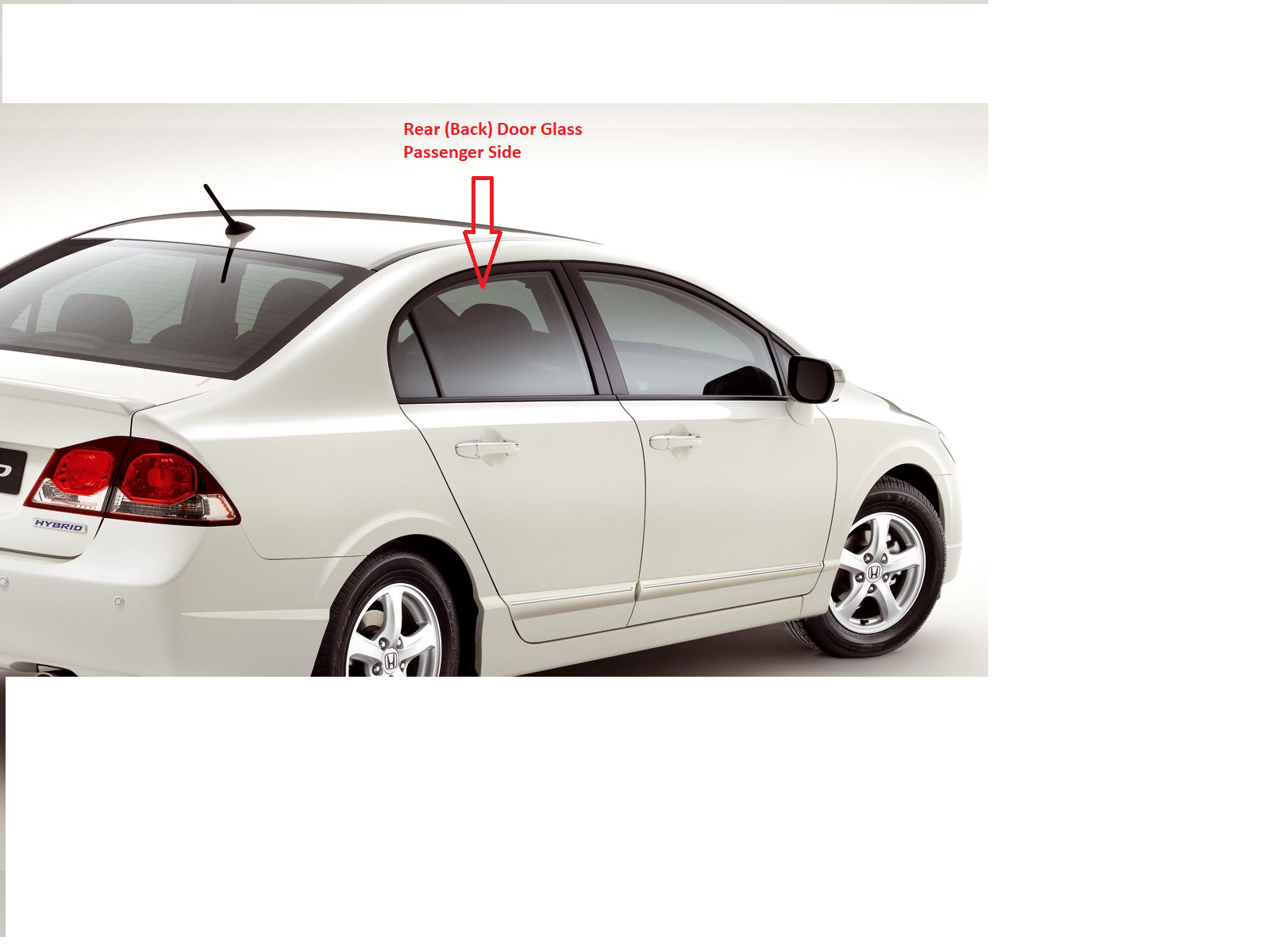 Fits 2006-2011 Honda Civic 4 Door Sedan Passenger Right Rear Door ...