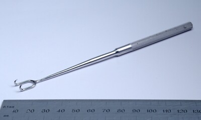 V. Mueller #RH-1130 Nasal tenacula Double Hook 7mm Sharp 6¾" Stainless ...