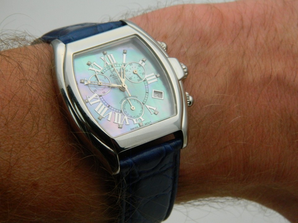 Markus Ruby Monarch Mother of Pearl Chronograph Wrist Watch | eBay UK